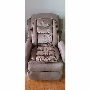 ALIBO Orthopedic Firm Chair Lumbar Support Cushion Set Non-Slip Bottom Coccyx Pads Warm Adjustable Curvature Low Back Pain Relief Relax Pillow for Office,Dinning Chair,Recliners,Sofa and Car Grey