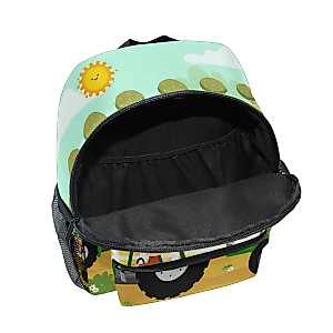 Glaphy Custom Kid's Name Backpack, Farm Animals Cow Horse Cartoon Toddler Backpack for Daycare Travel, Personalized Name Preschool Bookbags for Boys Girls