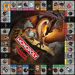 Monopoly Dungeons & Dragons | Collectible Monopoly Featuring Familiar Locations and Iconic Monsters from The D&D Universe, 2-6 Players