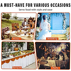 JSTUOKE Chafing Dish Buffet Set, 8QT 2 Pack, Stainless Steel Chafer, Rectangle Catering Warmer Server w/Lid Water Pan Folding Stand Fuel Tray Holder Spoon Clip, Each Serves 8 People Minimum