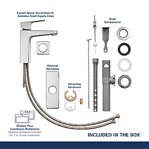 GROHE 23838000, Tallinn Single Hole Single-Handle Bathroom Faucet, Chrome, 4 Inch