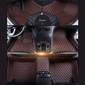 Muchkey car Floor Mats fit for 95% Custom Style Luxury Leather All Weather Protection Floor Liners Full car Floor Mats red
