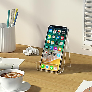 6 Pack Acrylic Book Stand, Clear Easel Stand for Display, Book Display Holder, Display Stand for Album, CD, Magazine, Postcard, Picture, Plate, Artworks, Phone, Tablet