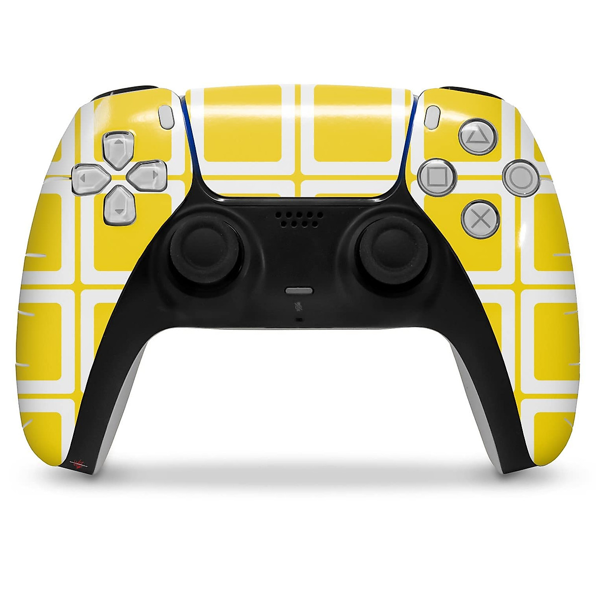 WraptorSkinz Skin Wrap compatible with Sony PS5 DualSense Controller Squared Yellow (CONTROLLER NOT INCLUDED)