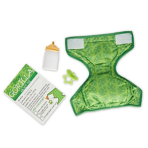 Melissa & Doug 11-Inch Baby Giraffe Plush Stuffed Animal with Pacifier, Diaper, Baby Bottle