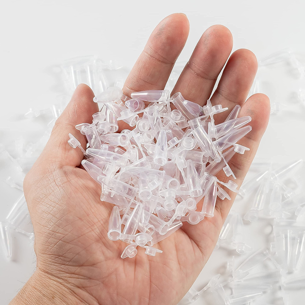 Ackers Science 1000Pcs 0.2ml Polypropylene Graduated Microcentrifuge Tubes with Snap Cap,Natural