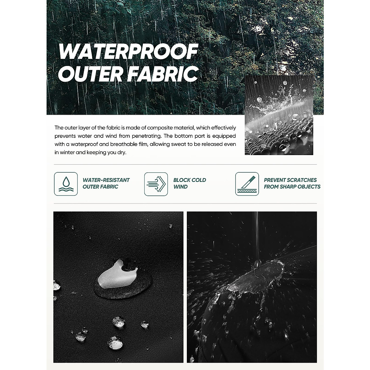 Cycorld Women's-Ski-Snow-Pants, Fleece Lined Water Resistant Windproof Pants Winter Hiking Softshell Pants for Women(Black,X-Large)