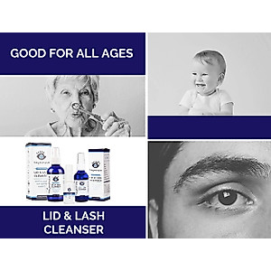 Heyedrate Lid and Lash Cleanser – 2oz Glass Bottle – Pure Hypochlorous Acid Spray for Soothing Dry Eye Irritation – Daily Eyelid & Lash Cleanser​