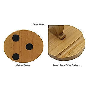 Amamcy Cute Dog Cellphone Holder Stand Wooden Smartphone Desk Holder for All Mobile Phones Animal Phone Stand Desk Ornament