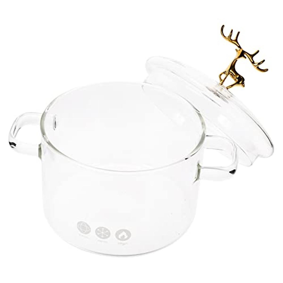 DOITOOL Soup Pot Korean Pots for Cooking Casserole Dish with Lid Korean Ramen Pot Home Cookware Instant Noodle Bowl Stew Pot Kitchen Glass Cookware Kitchen Cooking Pot Kitchenware