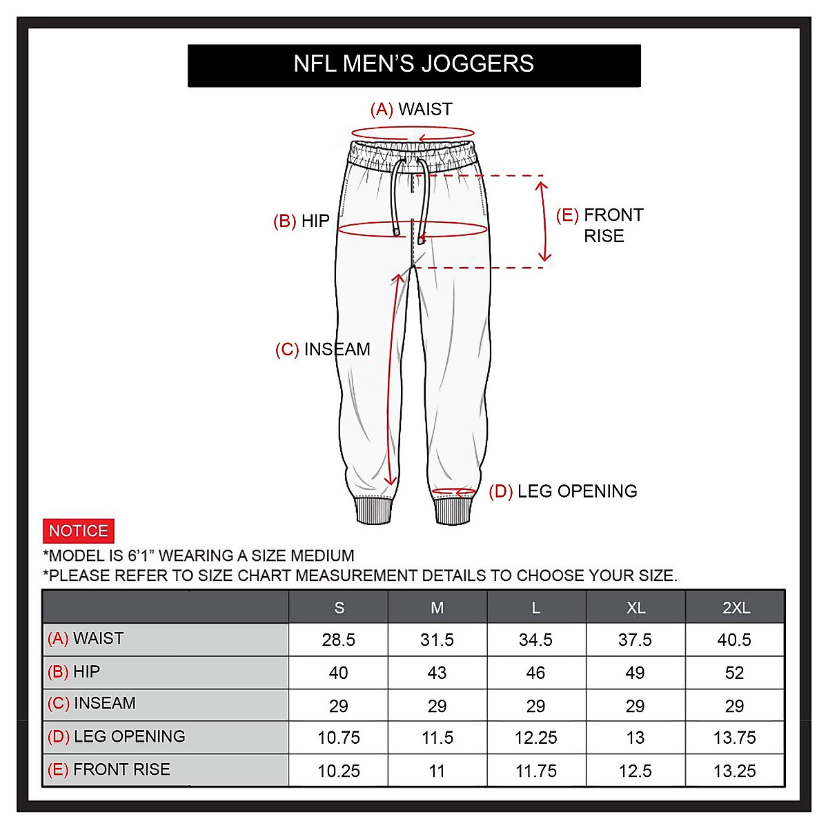 Ultra Game NFL Men's Super Soft Game Day Jogger Sweatpants, Atlanta Falcons, Heather Gray, Small