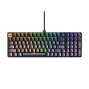 Glorious Gaming Keyboard - GMMK 2 - TKL Hot Swappable Mechanical Keyboard, Red Switches, Wired, TKL Gaming Keyboard, Compact Keyboard - Full Size Keyboard (Black RGB Keyboard) (Renewed)