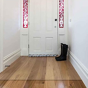 Clear PVC Desk Chair Mat Clear Floor Protector Carpet for Hard Surface Floors, Non Slip Easy Clean Area Rug Pad,Thick 1.5mm,60/80/90/100/120cm wide,Area Rugs Hallway PVC Transparent Runner Mat for Off