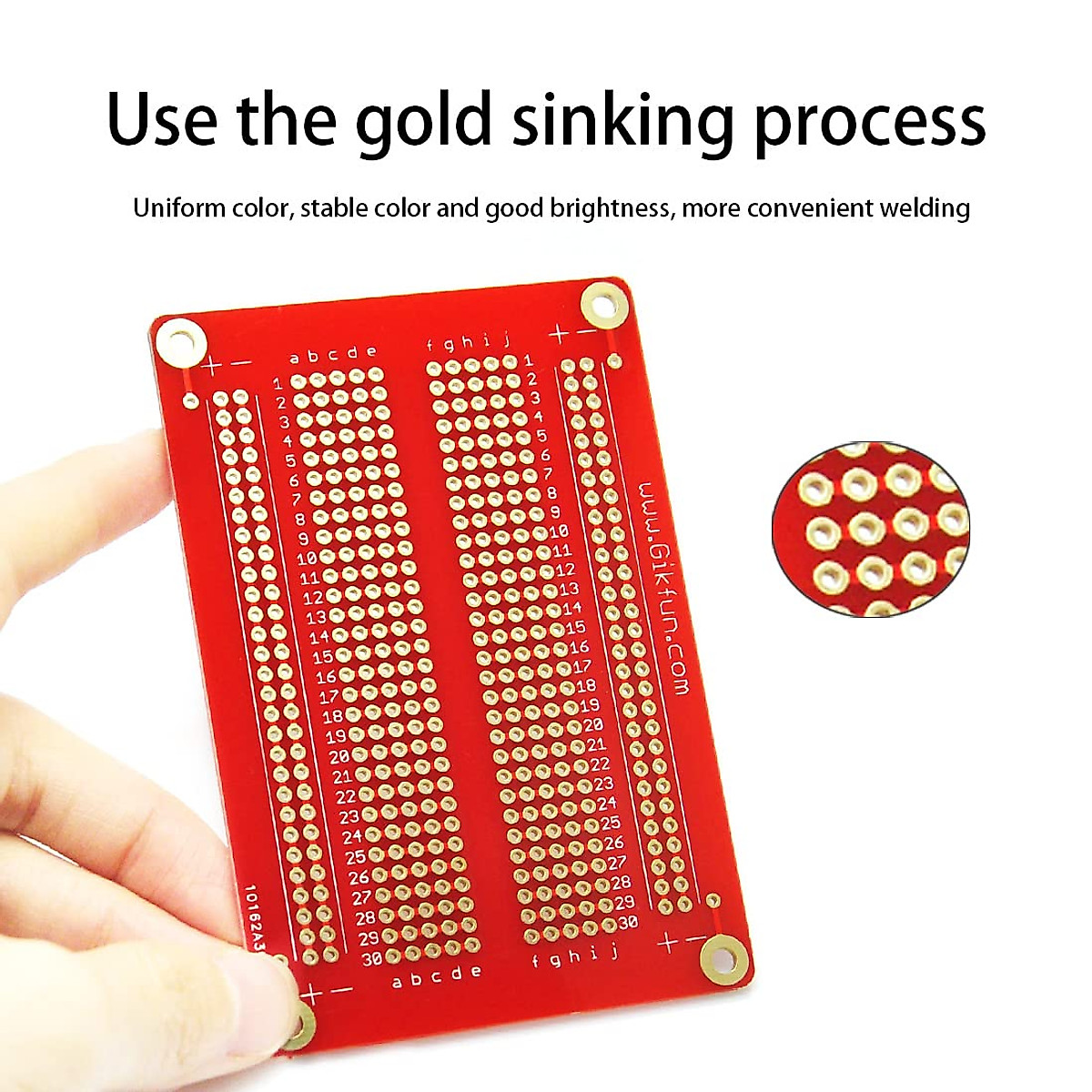 Gikfun Solder-able Breadboard Gold Plated Finish Proto Board PCB DIY Kit for Arduino (Pack of 5PCS) GK1007