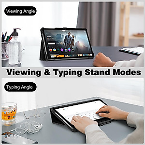 Fintie Case for Onn 11 Tablet Pro (2023 Model) - Premium Vegan Leather Folio Protective Stand Cover, Auto Wake/Sleep Stand Folio Cove for ONN Pro 11 inch Android Tablet 100110027, Black