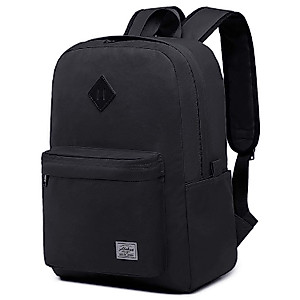 Abshoo Classic Basic Lightweight Backpack for School Water Resistant Casual Daypack Backpacks Bookbag (Black)