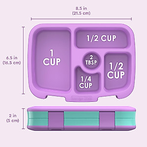 Bentgo® Kids Prints Leak-Proof, 5-Compartment Bento-Style Kids Lunch Box - Ideal Portion Sizes for Ages 3-7, Durable, Drop-Proof, Dishwasher Safe, & Made with BPA-Free Materials (Mermaid Scales)