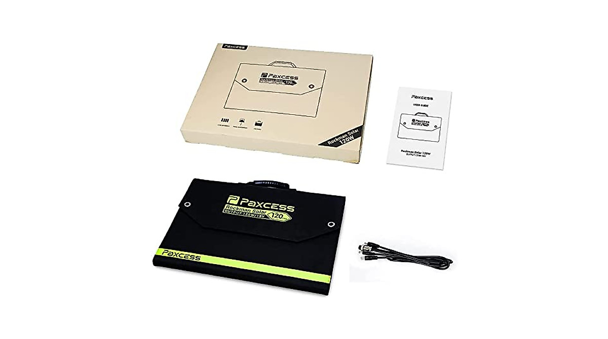 PAXCESS RM120 120W 18 Volt Portable Solar Panel with USB Output for ...