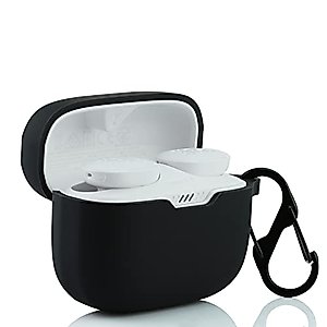 Case Cover Replacement for JBL Tune 130NC TWS True Wireless, Black Silicone Protective Protector - LEFXMOPHY