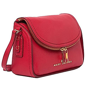 Marc Jacobs M0016932 Savvy Red With Gold Hardware Groove Leather Mini Messenger Women's Bag