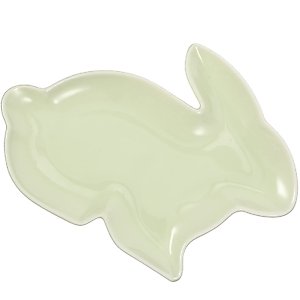 ABOOFAN Easter Bunny Shaped Plate Ceramic Rabbit Dishes Candy Appetizer Dessert Platter Salad Plate Serving Tray for Spring Easter Mothers Day Gift Kitchenware Lovers