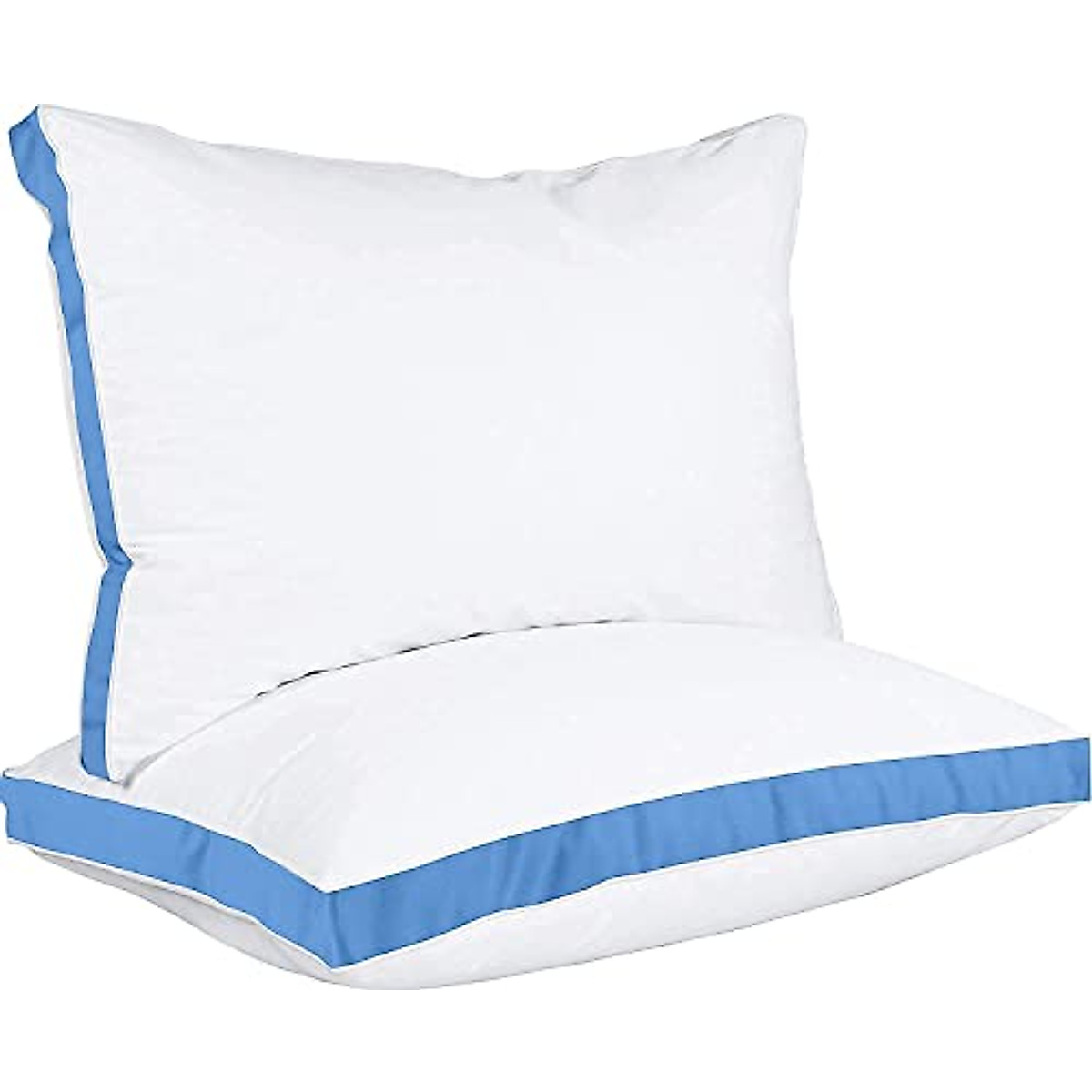 Utopia Bedding Bed Pillows for Sleeping Queen Size (Blue), Set of 2, Cooling Hotel Quality, Gusseted Pillow for Back, Stomach or Side Sleepers