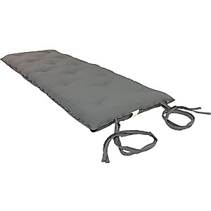 D&D Futon Furniture Traditional Japanese Floor Futon Mattress, Shiki Futon Filled with Cotton, Foam, Polyester Fiber (Gray, 3 x 30 x 80 (in))