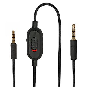 QJYTH Replacement Cord Compatible with Logitech G433/G233/G Pro/G Pro X Headset, Inline Mute and Volume Control Audio Cable Wire Compatible with PS5/PS4 Controller(6.5 Feet)