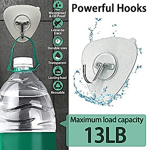 ASOFFI 37 Pack Triangular Self Adhesive Hooks, Waterproof and Oil Proof Seamless Utility Wall Hooks for Home Kitchen Bathroom Chistmas Wreath Light Hanger (37)