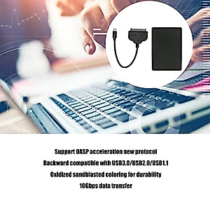 Jopwkuin SSD Enclosure, High Heat Dissipation Lightweightdurable Hard Drive Adapter Card for Computer for Office for Home