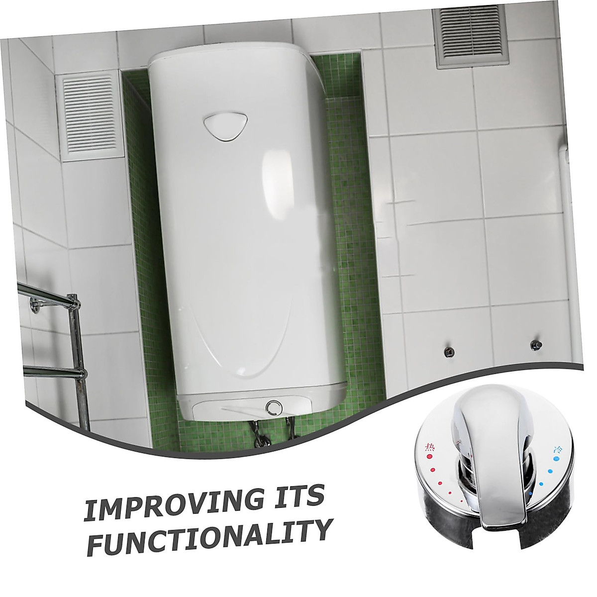 Angoily Water Heater Mixing Valve Graceling Bathtub Decor Single Handle Tub Shower Mixer Temperature Mixing Valve Bathroom Shower Mixer Wall Mount Shower Valve Alloy Silver