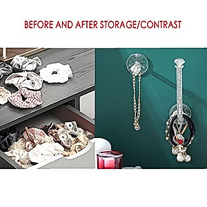 8 Pack Adhesive Scrunchie Hair Hairband Tie Holder - Hair Accessories Wall Hooks Stand Organizer Storage Holder for Girl Women Gifts Diy