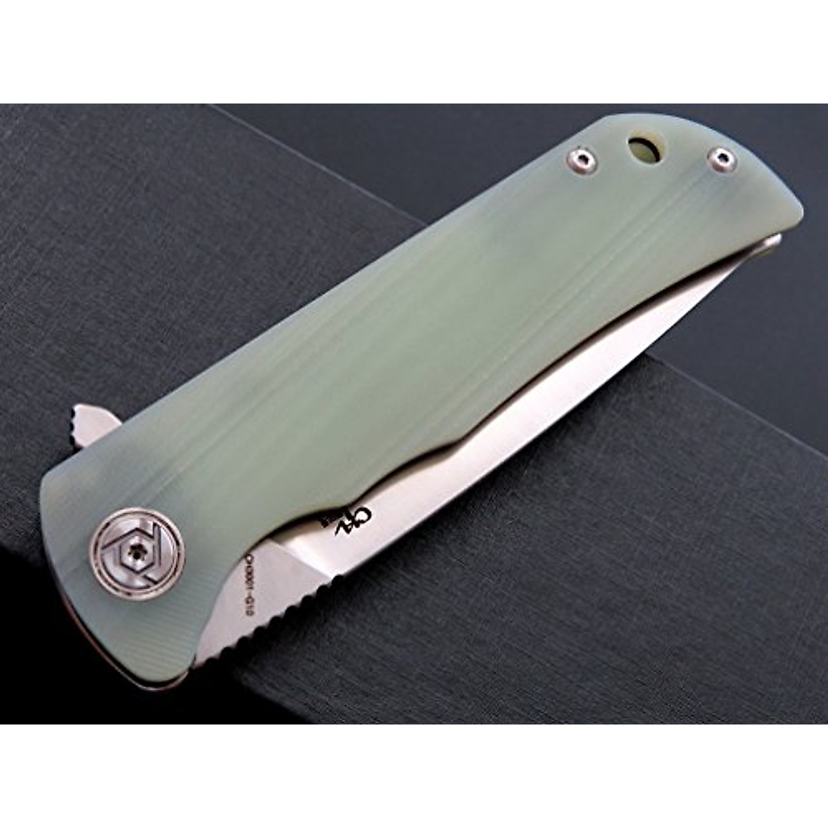 Eafengrow CH3001-G10 Folding Knives D2 Steel Blade G10 Material Handle Outdoor Camping Knife Hunting Survival Hand EDC Tools (Jade)