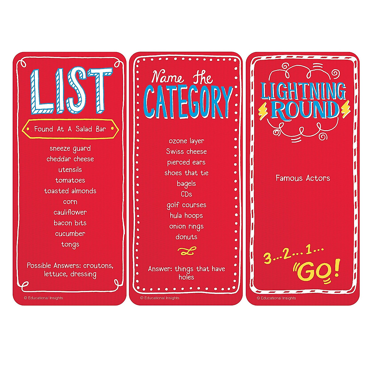 Educational Insights Read My List! Game, Think-Quick Game of Categories and Lists, Ages 8 and Up