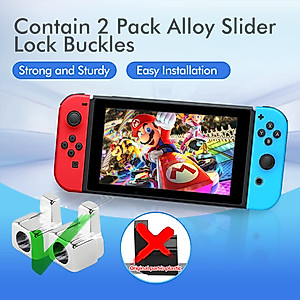 SEONEZU Joycon Joystick Replacement 4 Pack, Joycon Repair Kit/Tool, No Drift, Analog Thumb Sticks for Nintendo Switch, Switch Lite & Switch OLED Controller, Left/Right Sensor Joystick, Thumbstick Caps