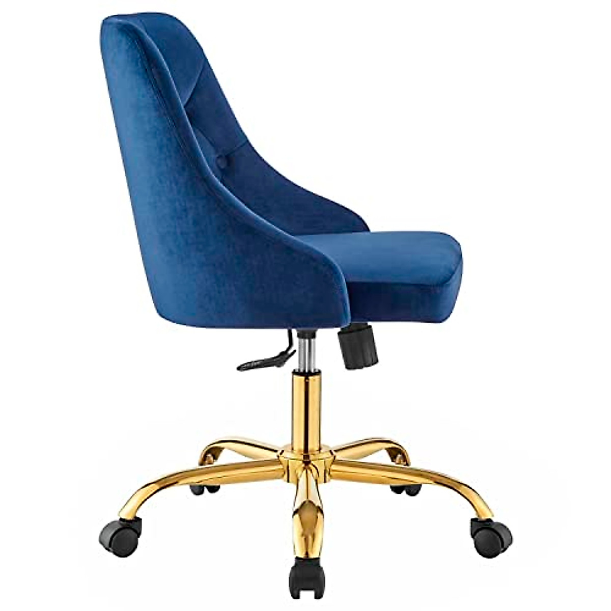 Modway Distinct Tufted Swivel Performance Velvet Office Chair, Gold Navy