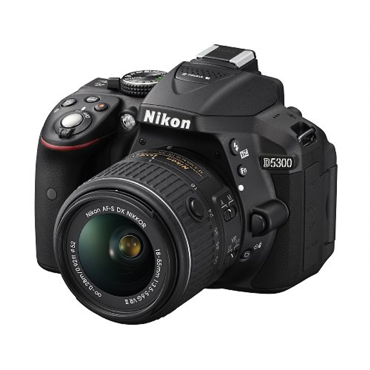 Nikon D5300 24.2 MP CMOS Digital SLR Camera with 18-55mm f/3.5-5.6G ED VR Auto Focus-S DX NIKKOR Zoom Lens (Black) (Renewed)