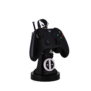 Exquisite Gaming: Deadpool Back in Black: Deadpool Venom - Original Mobile Phone & Gaming Controller Holder, Device Stand, Cable Guys, Licensed Figure