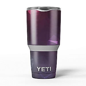 Design Skinz Dark Purple and Pink Geometric Shapes - Skin Decal Vinyl Wrap Kit Compatible with The Yeti Rambler Cooler Tumbler Cups