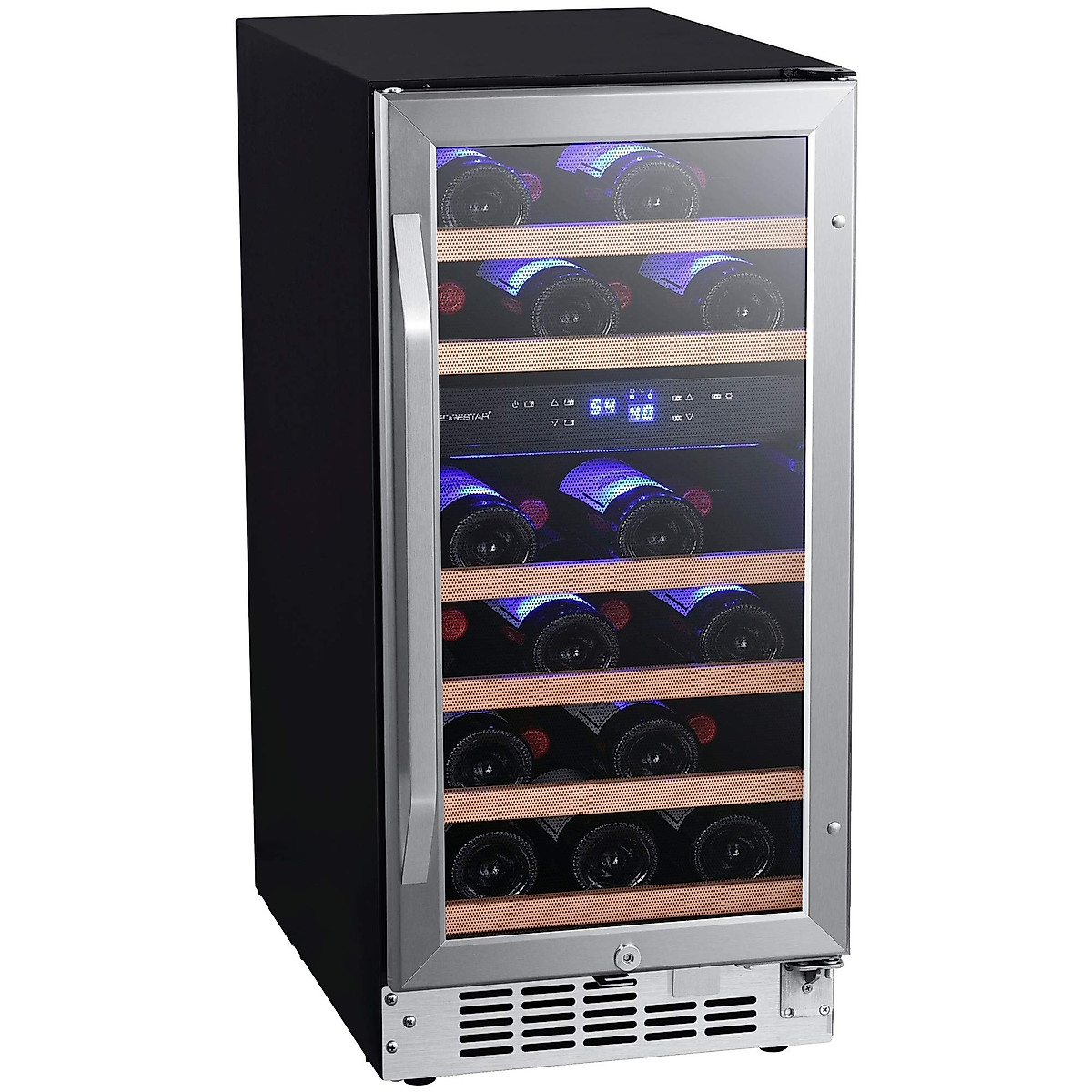 EdgeStar CWR263DZ 15 Inch Wide 23 Bottle Built-In Wine Cooler with Dual Cooling Zones
