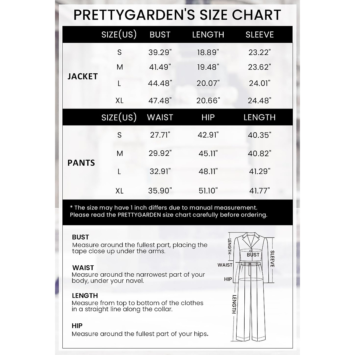 PRETTYGARDEN Women's 2 Piece Casual Outfits Cropped Blazer Jackets High Waisted Wide Leg Work Pants Suit Set (Rose Red,Large)