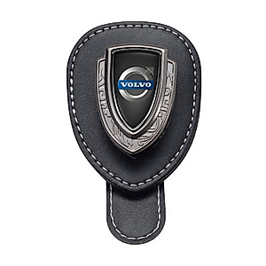 Sunglasses Holder for Car Visor,Clip-on Glasses Holder Car Glasses Holder Visor Sunglasses Clip for Car with Logo Compatible with Volvo XC40 XC60 XC90 V90 V60 S90 S60 2016-2020 2021 2022,Black