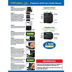 Copystars DVD Duplicator CD-DVD-Burner Drive Duplicator Copier Tower 1-5 24x Sata