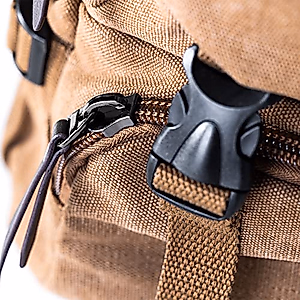 Cango Canvas Multipurpose Daypack Travel large Storage Space Durable and Lightweight Outdoor Backpack with Multiple Compartments and Adjustable leather Straps