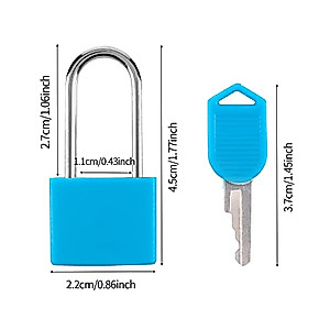 4 Pcs Suitcase Lock with Keys, Small Luggage Locks Metal Padlocks Luggage Padlocks Multicolor Mini Padlock Keyed Padlock for Backpack Locker Lock School Gym, 4 Colors
