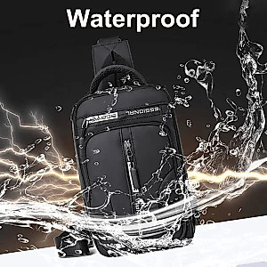 Anti-theft Waterproof Crossbody Bag,Multifunctional Waterproof Large Capacity Fashion Leisure Men's Backpack (Blue)