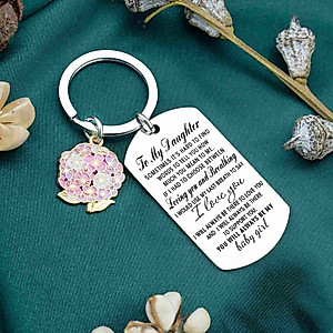 WXCATIM Gifts For Daughter Keychain Daughter Gifts From Mom Gifts For Daughters Adult From Mothers Daughter Birthday Gifts Accessories Teen Girl Gifts Trendy Stuff Mothers Day Christmas Pretty