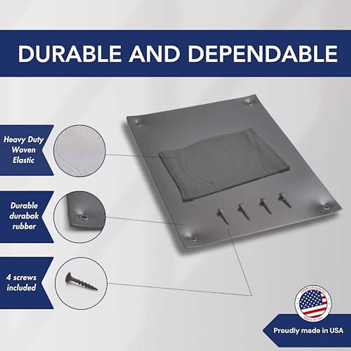 Bluestone Safety Under The Desk Holster| Bedside Holster| Wall Mounted Tactical Gun Holster| Under The Desk Pistol Gun Holder| Fits Nearly Any Handgun