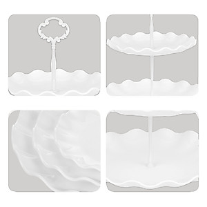 Big Party Must Haves: Pack of 15 NWK Cake Stand, Cupcake Stand Set, with 2X Large 2-Tier Cupcake Stands + 4X Large 3-Tier Cupcake Stands + 7 x Appetizer Trays +2 x Cake Pop Stands