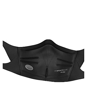 Under Armour unisex Sports Mask, Black (001)/White, Medium/Large